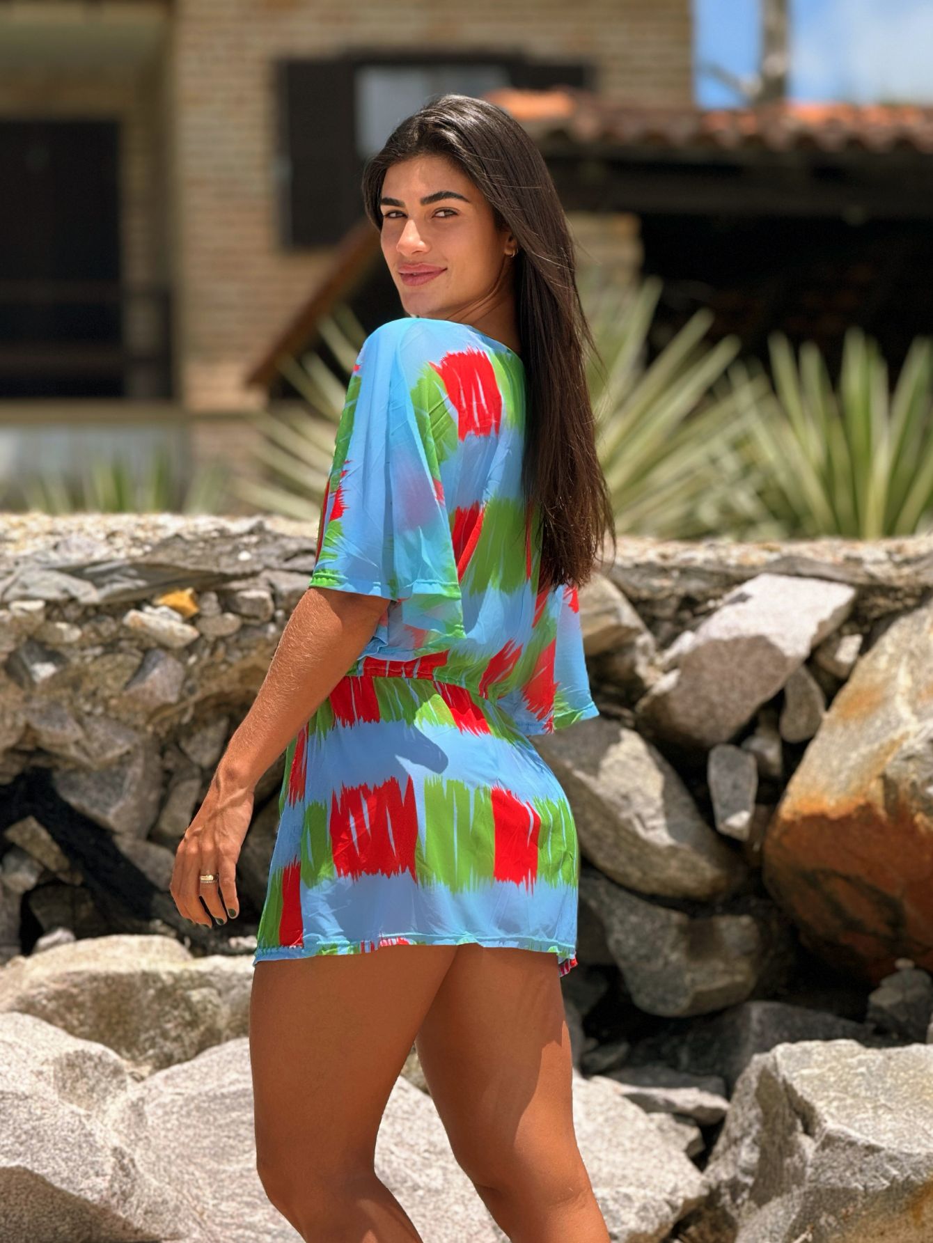 Saída de Praia Borboleta Manga Curta - Grepe Beachwear